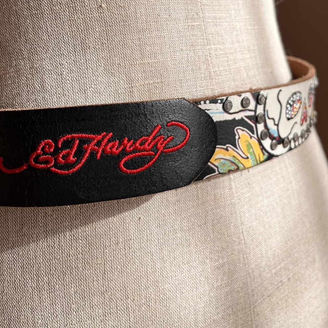 Unisex limited edition Ed Hardy belt in pristine... - Depop