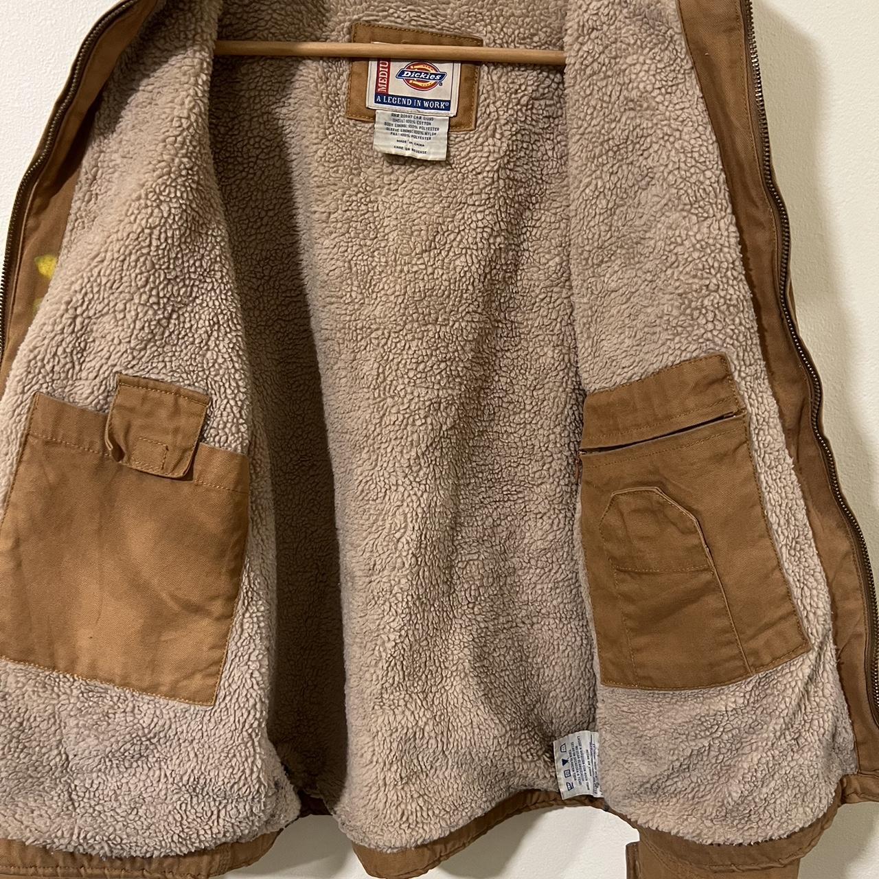 Dickies workwear jacket Fleece lined Some stains as... - Depop