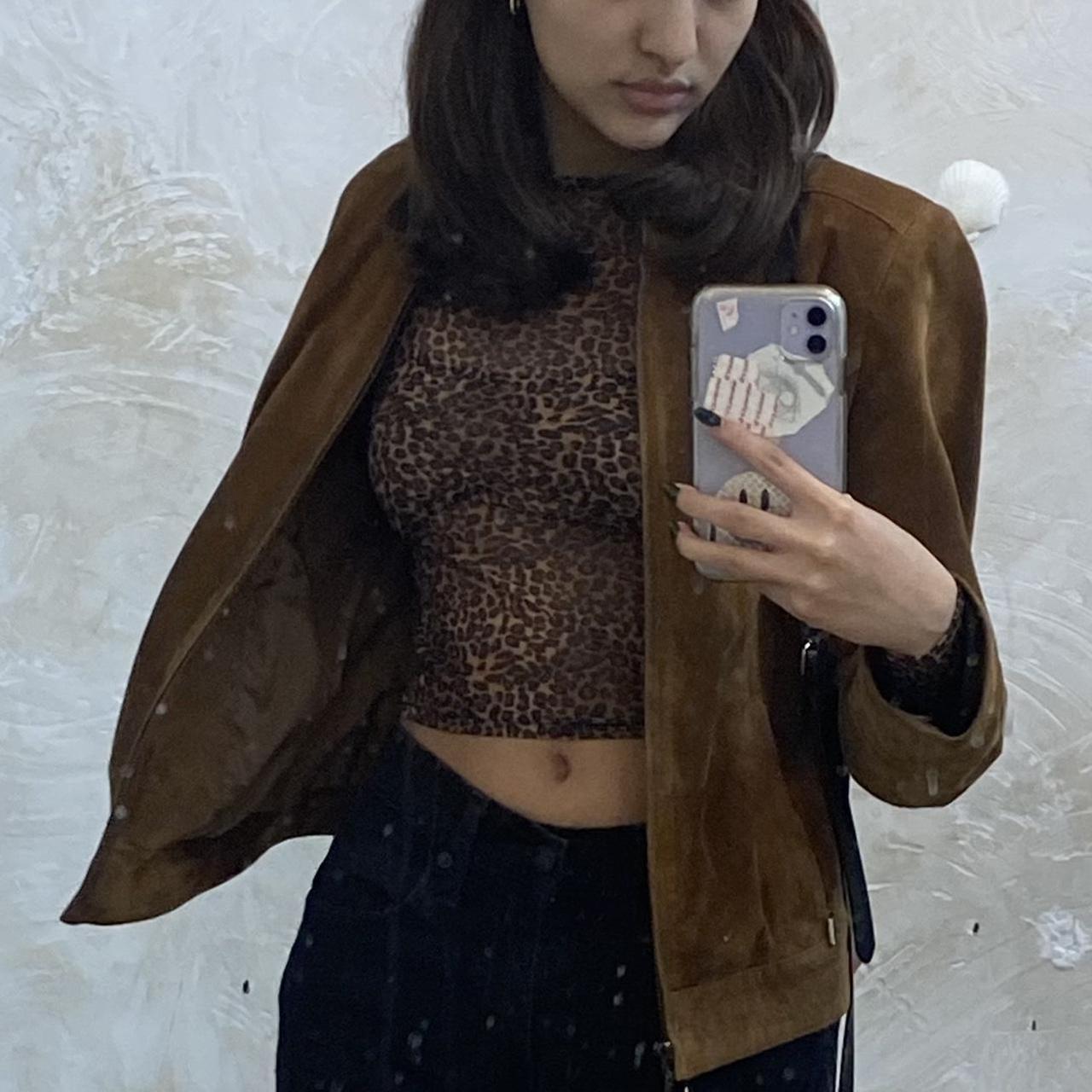 Forever21 Sheer Cheetah Crop Top so cute cheetah... - Depop