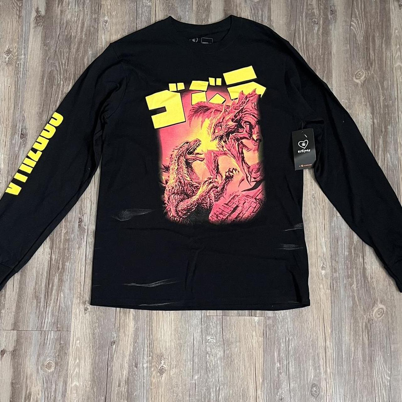 GODZILLA LONG SLEEVE -minimal stains on front -new w... - Depop