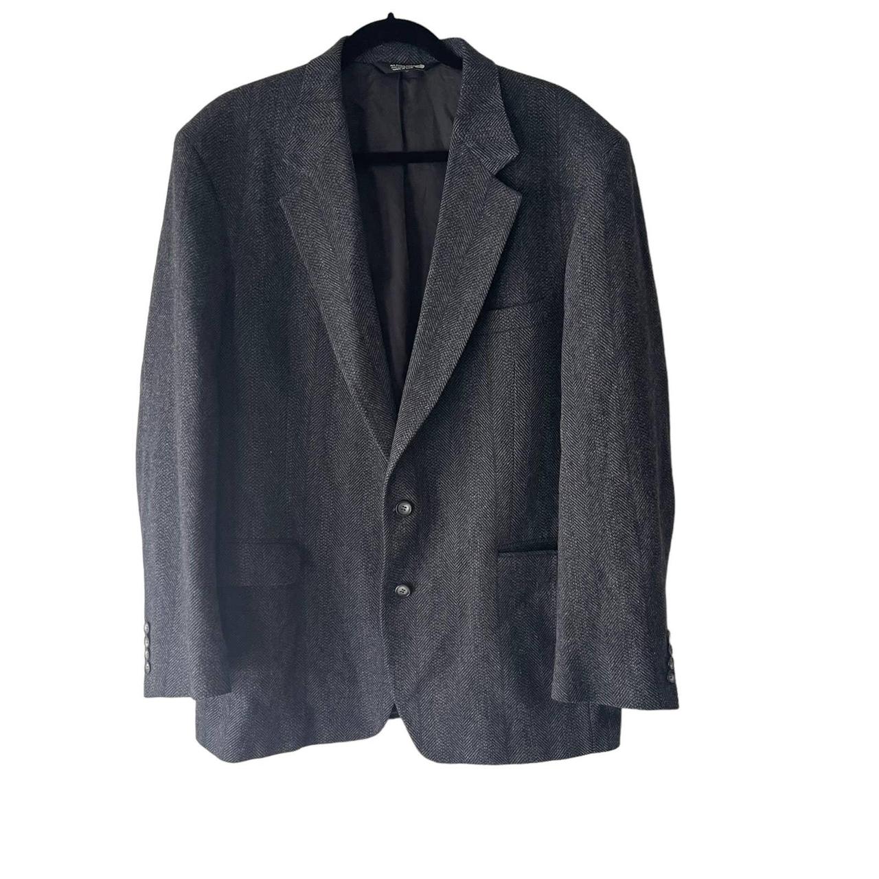 John Alexander Vintage 90s Men's Size 44 Wool Grey... - Depop