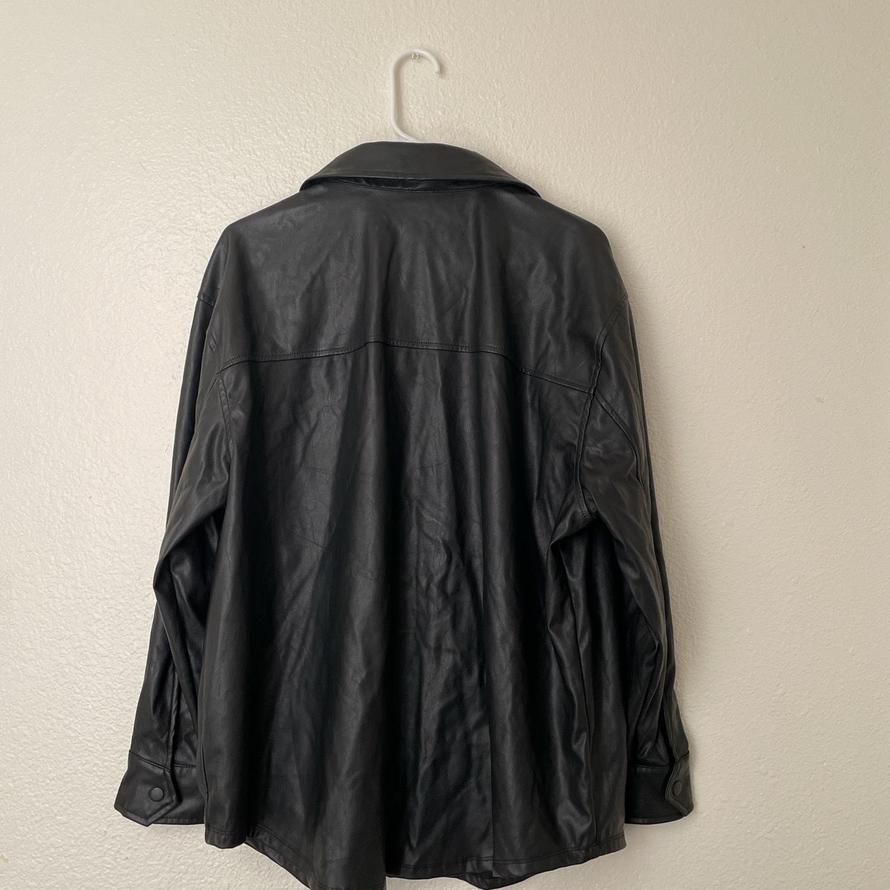 Black leather jacket Wild Fable Size: Large Great... - Depop
