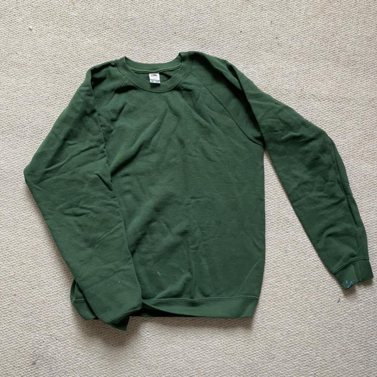 Dark green crew neck jumper, very comfy 💚 Would fit... - Depop