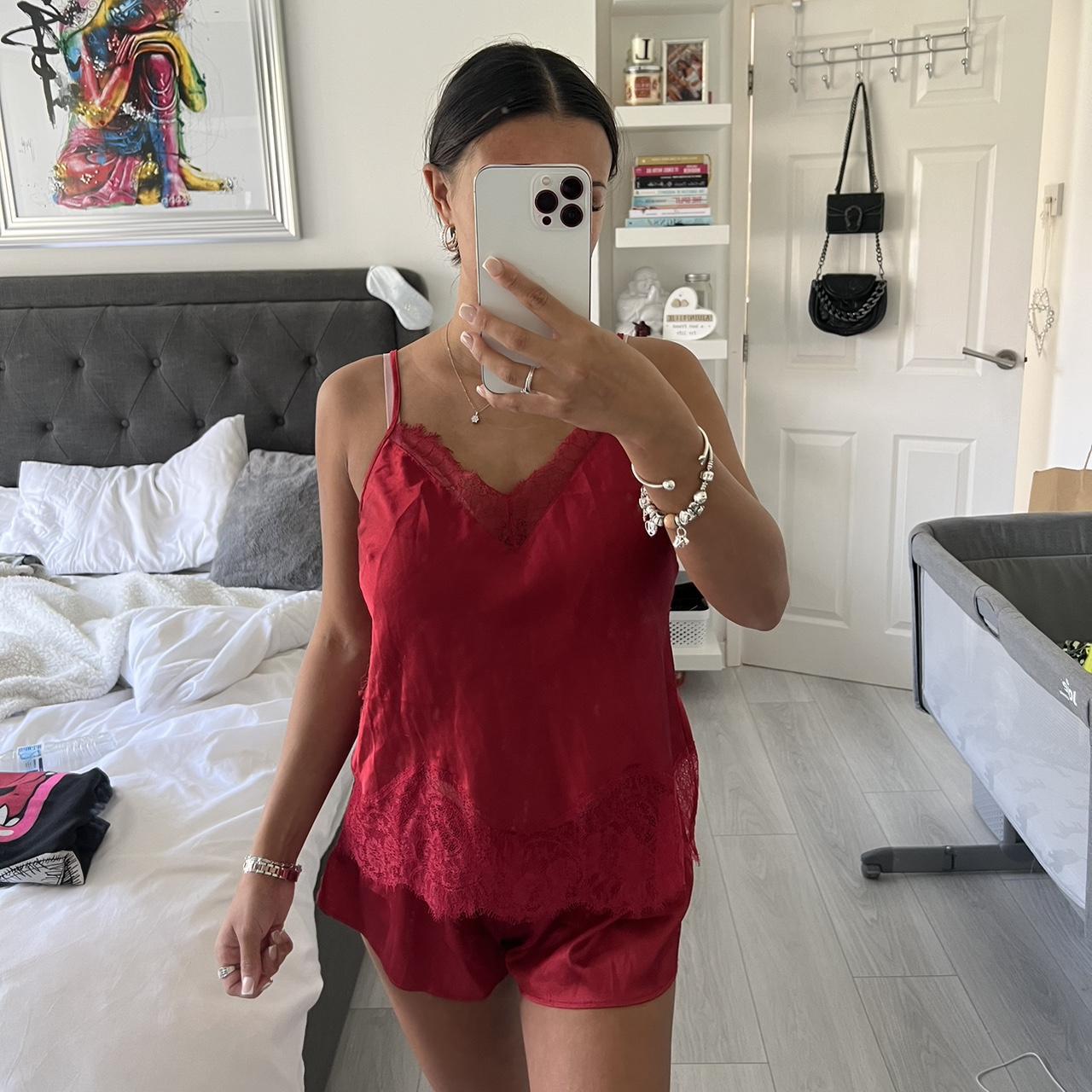 Victoria Secret silk pyjamas set Worn handful of... - Depop