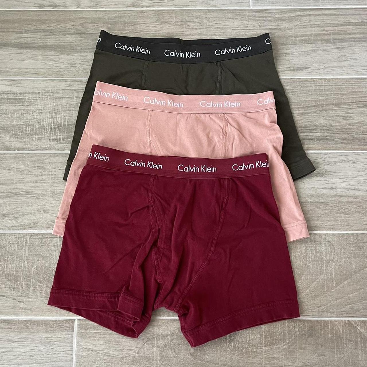 CALVIN KLEIN cotton boxer briefs in olive green,... - Depop