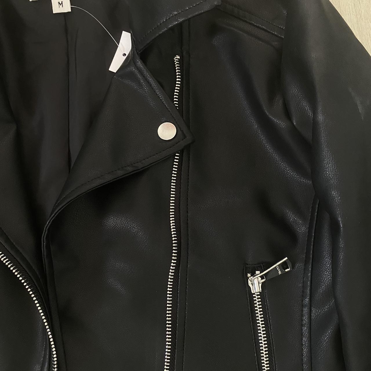 vigoss leather jacket - size medium - brand new... - Depop