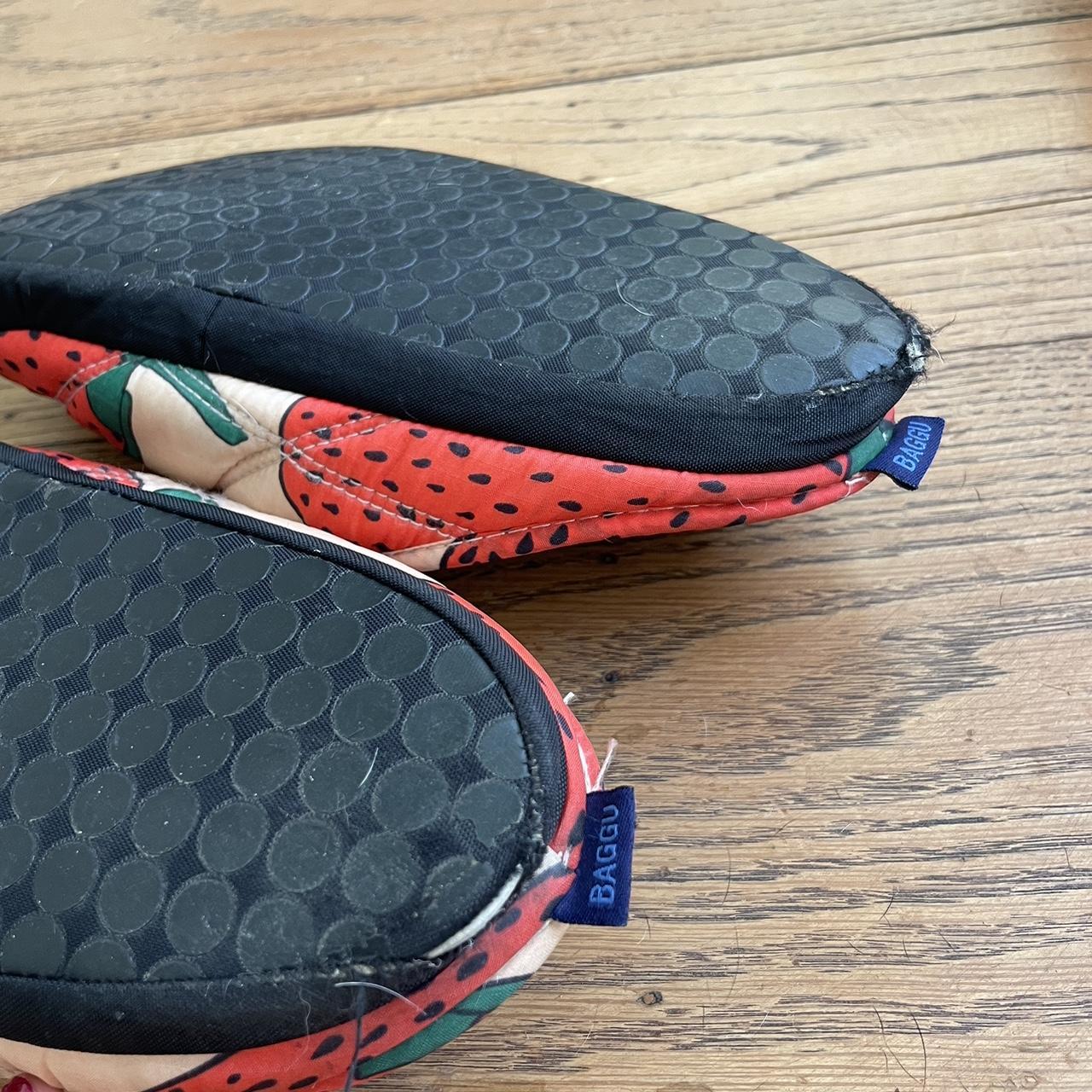 Baggy strawberry slippers Solid condition—only flaw... - Depop