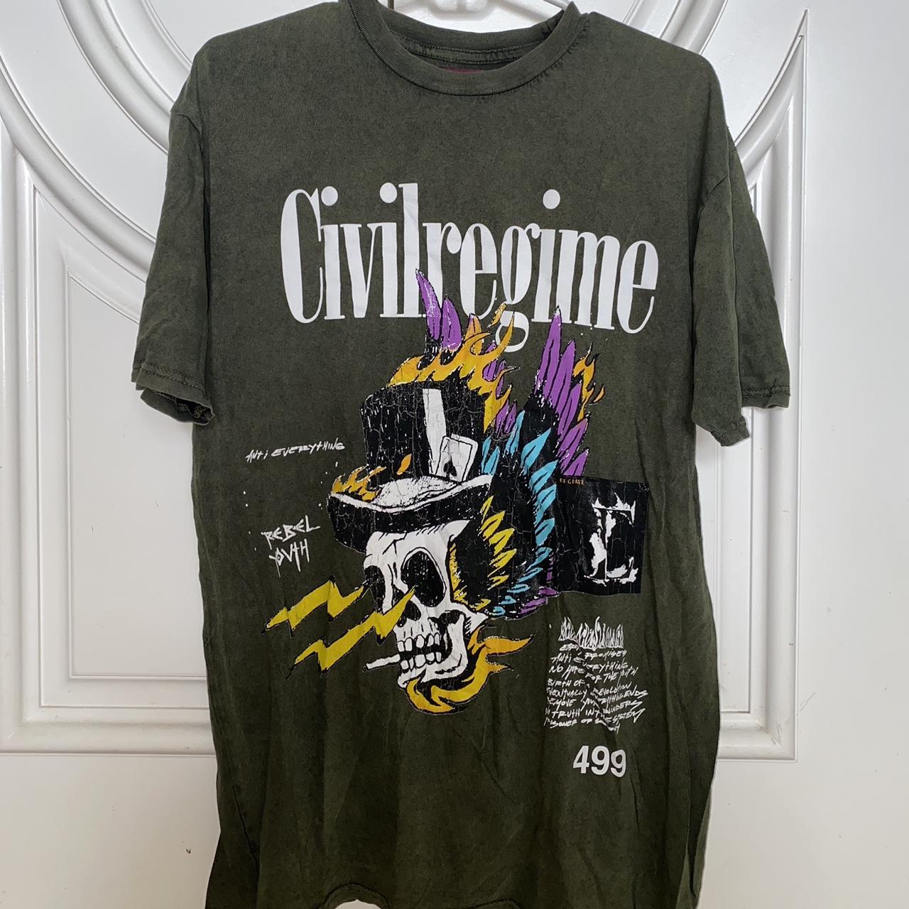 CIVIL REGIME GRAPHIC TEE ~ worn 2-3 times, but... - Depop