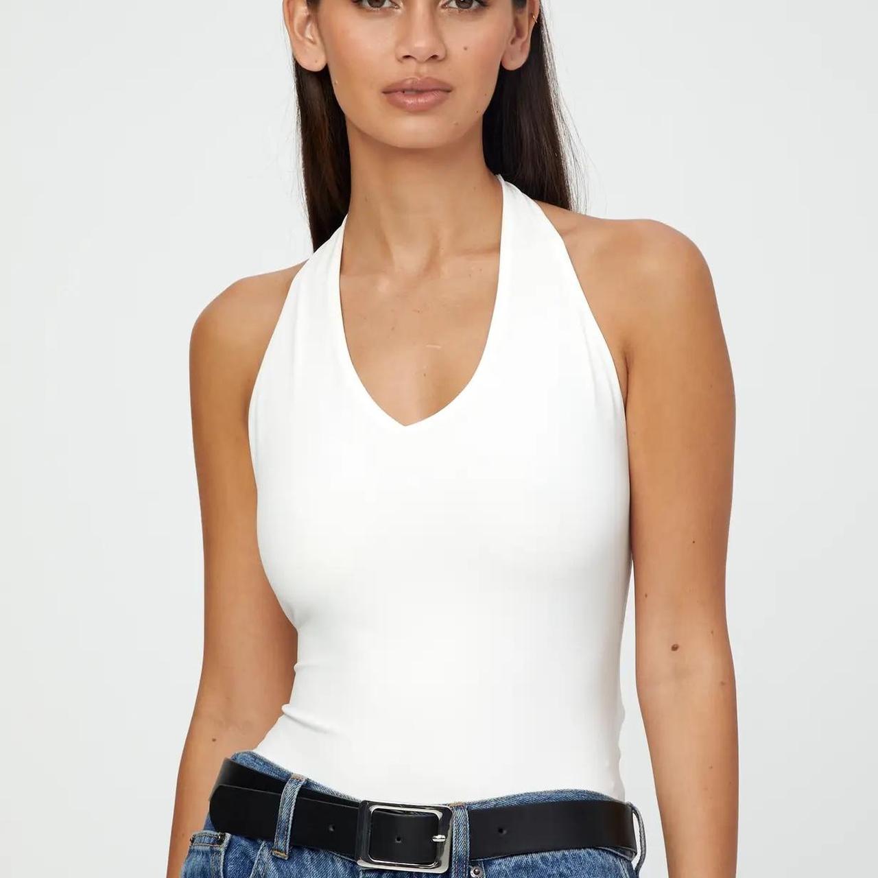 Glassons SCOOP HALTER NECK BODYSUIT Size M Never worn - Depop