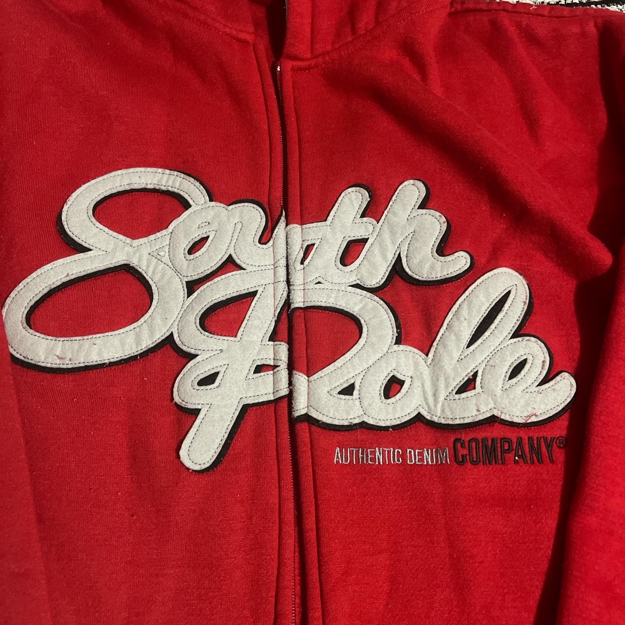 Southpole Men's Red and Grey Hoodie | Depop