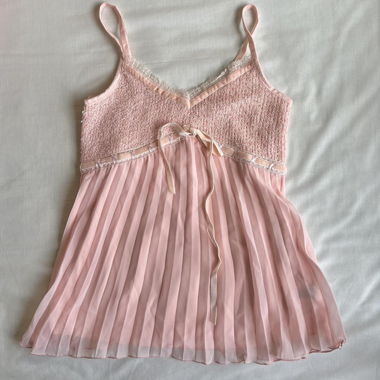 FLOWY PINK CAMI beautiful light pink flowy babydoll... - Depop
