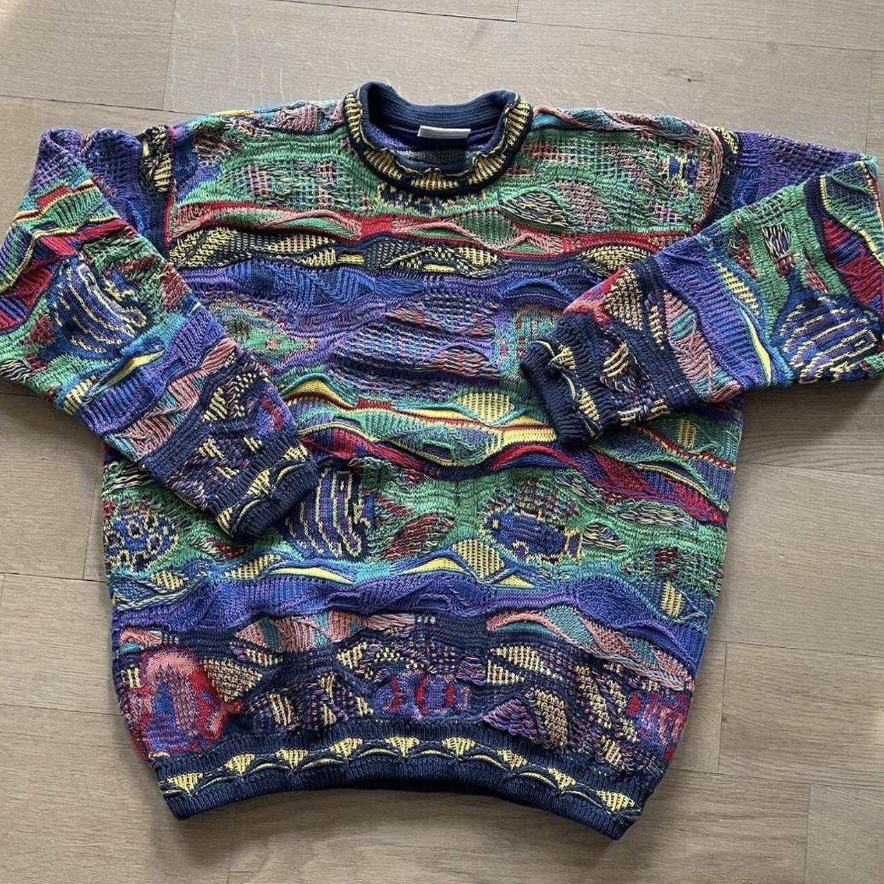 Late 80’s Early 90’s Coogi multi color, fish,... - Depop