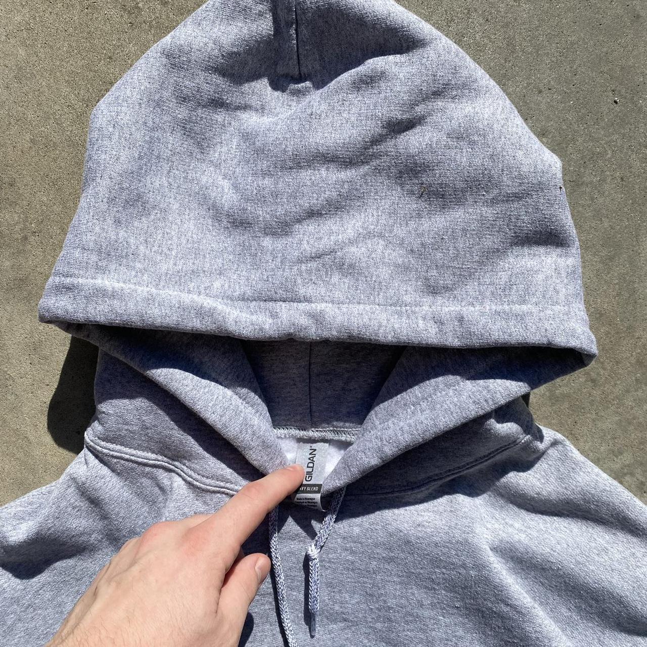 Heavyweight grey Gildan hoodie size L Perfect... - Depop