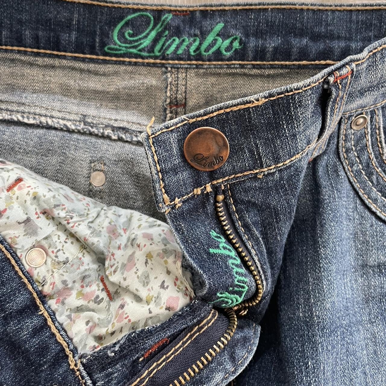 vintage “Limbo” bootcut jeans super cute stitching... - Depop