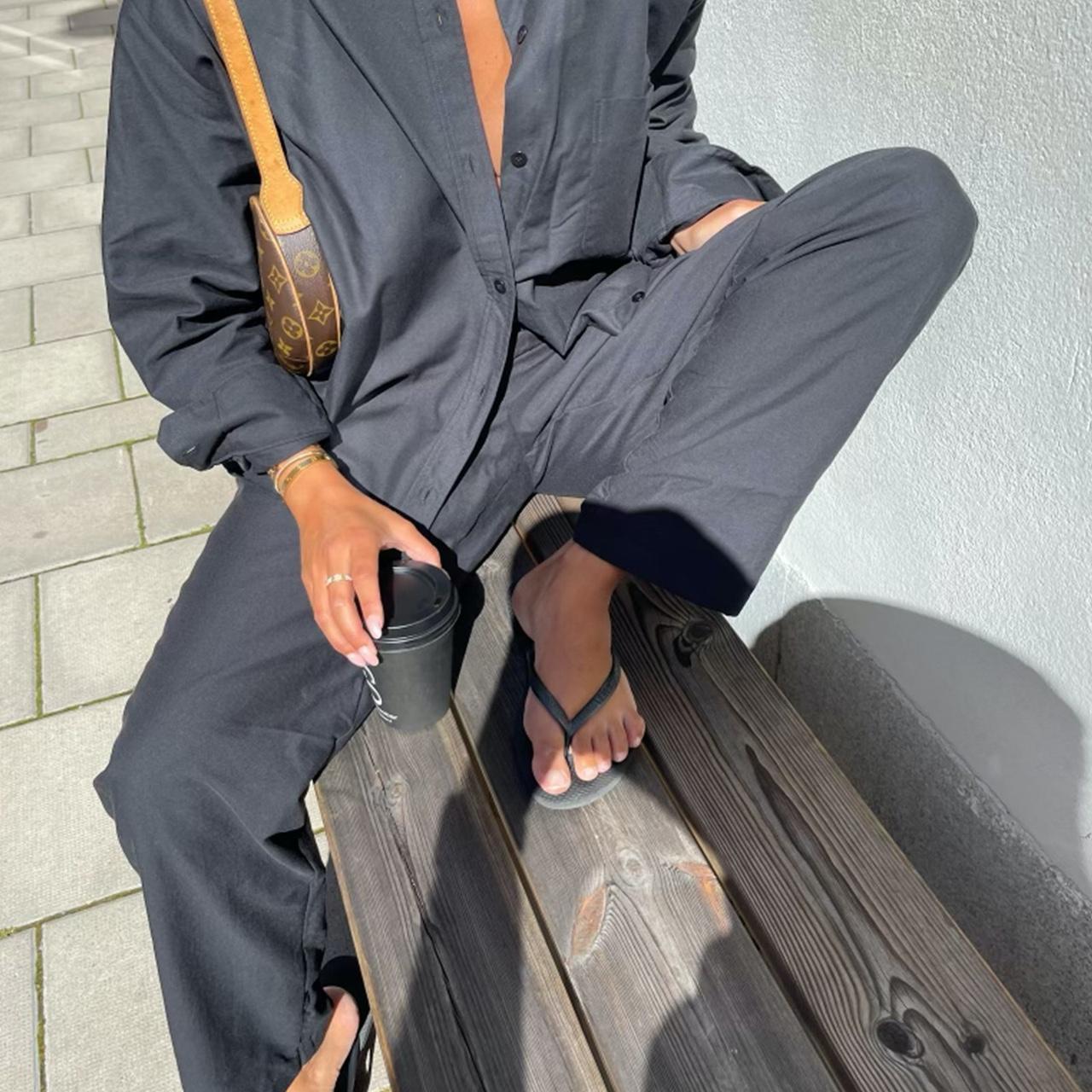 DJERF AVE Breezy Pant in Ash (black), size XS! So... - Depop