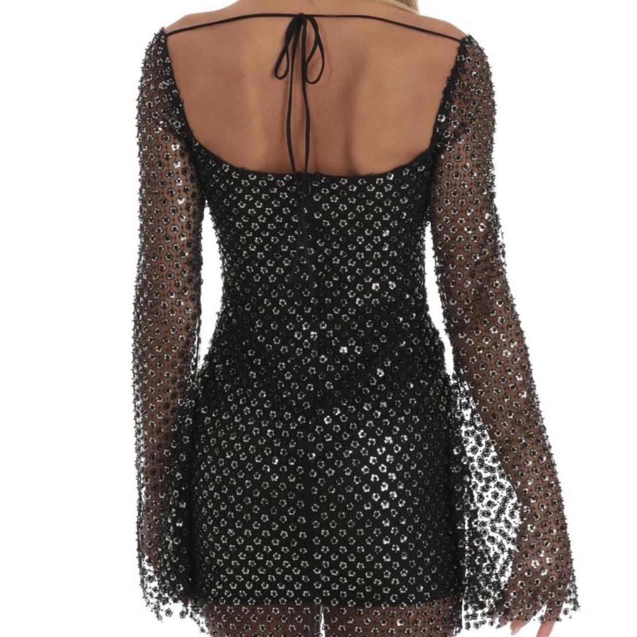 Super cute Black Mini Darcie Sequin Floral Bell... - Depop