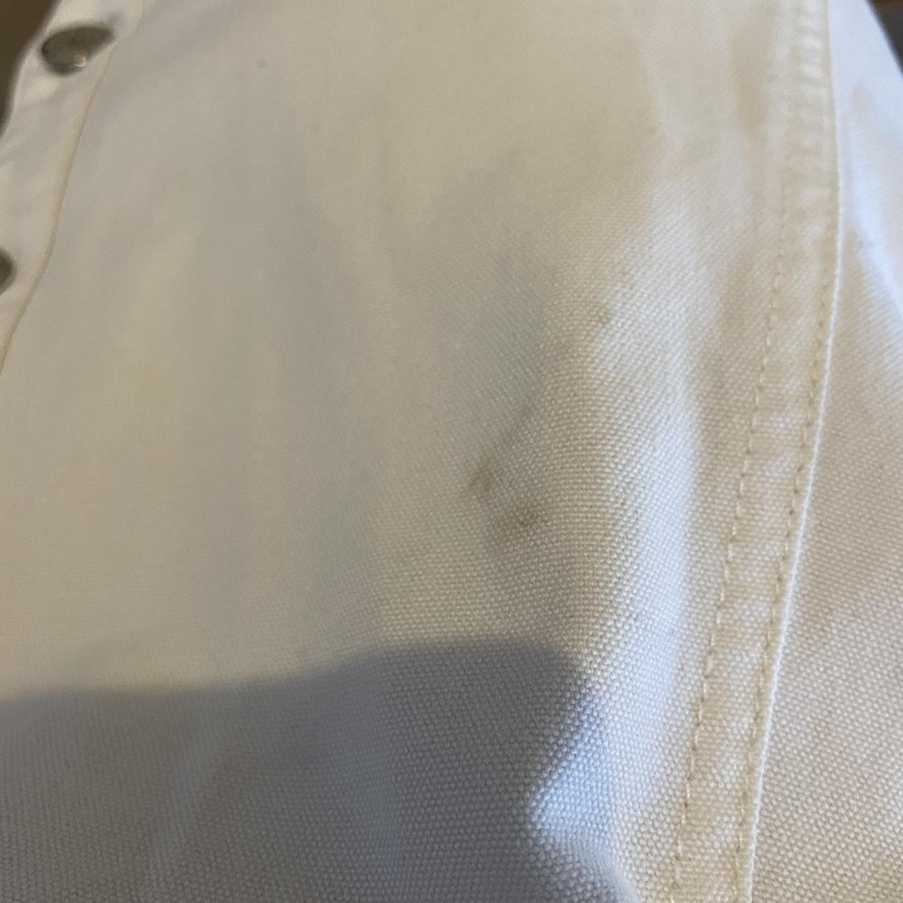 Vintage White Denim Button Up Dress See last... - Depop