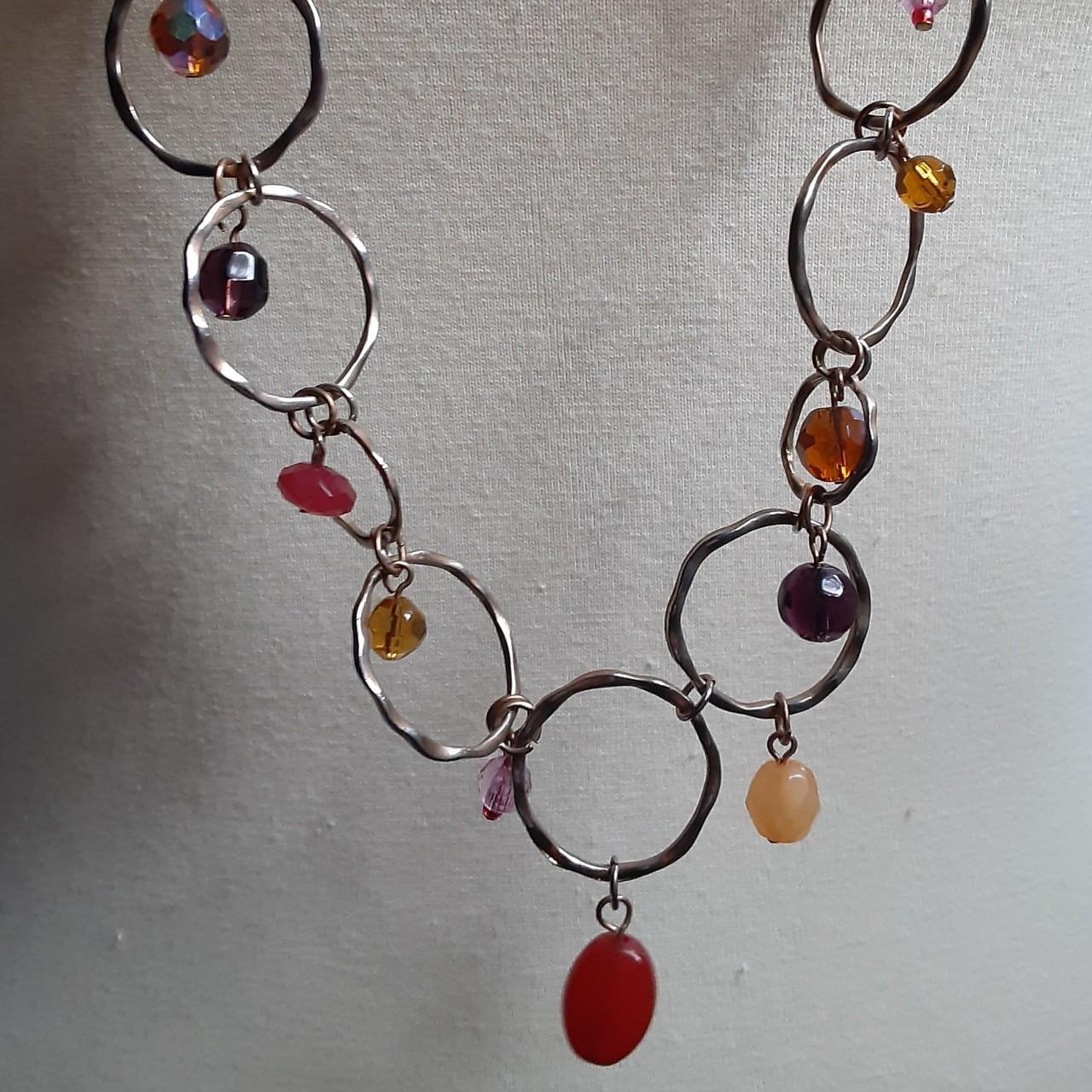 Large Link, Beaded Necklace - Joan Rivers Brand.... - Depop