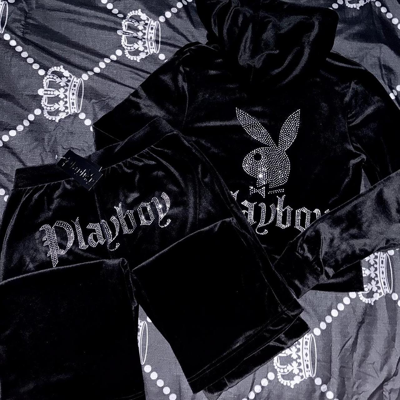Playboy tracksuit with rhinestones #y2kfashion #glam... - Depop