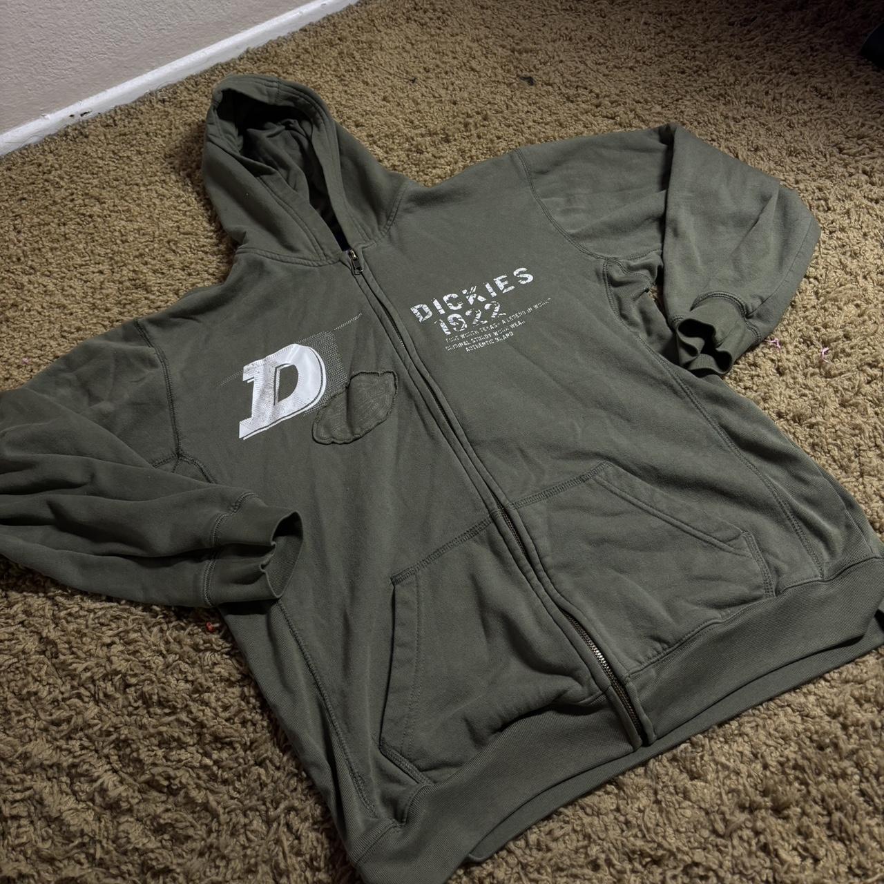 L dickies green hoodie #dickies #dickiessweater... - Depop