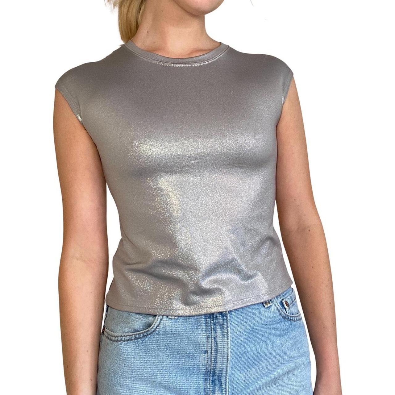 Target Women's Silver Vest | Depop