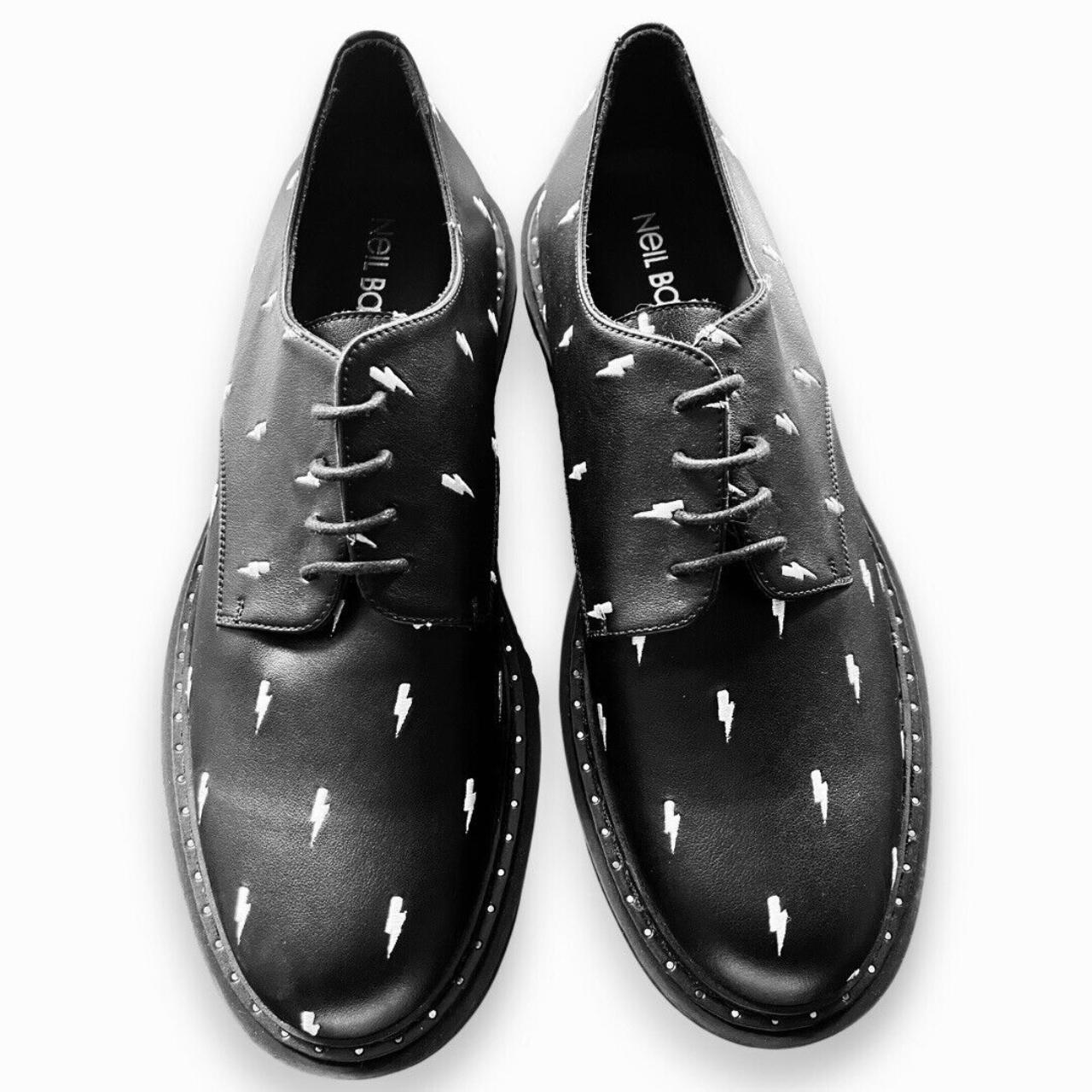 NEW NEIL BARRETT Lightning Bolt ITALIAN Derby Shoes... - Depop