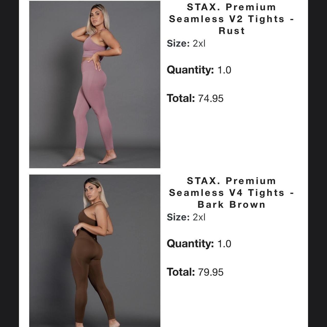 STAX V2 Seamless tight. Both never worn - brown pair... - Depop