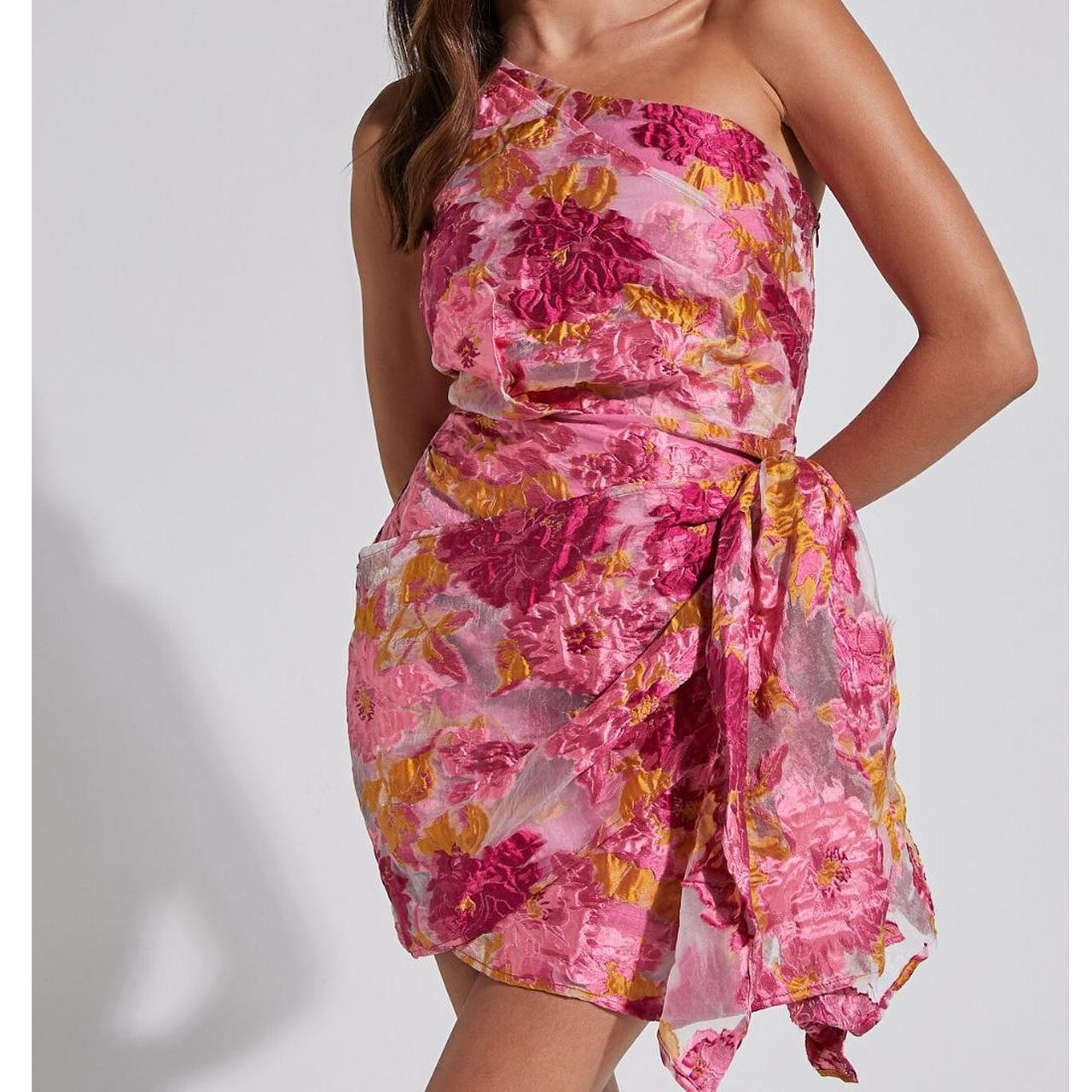 Showpo BRAILEY MINI DRESS - ONE SHOULDER WRAP FRONT... | Depop