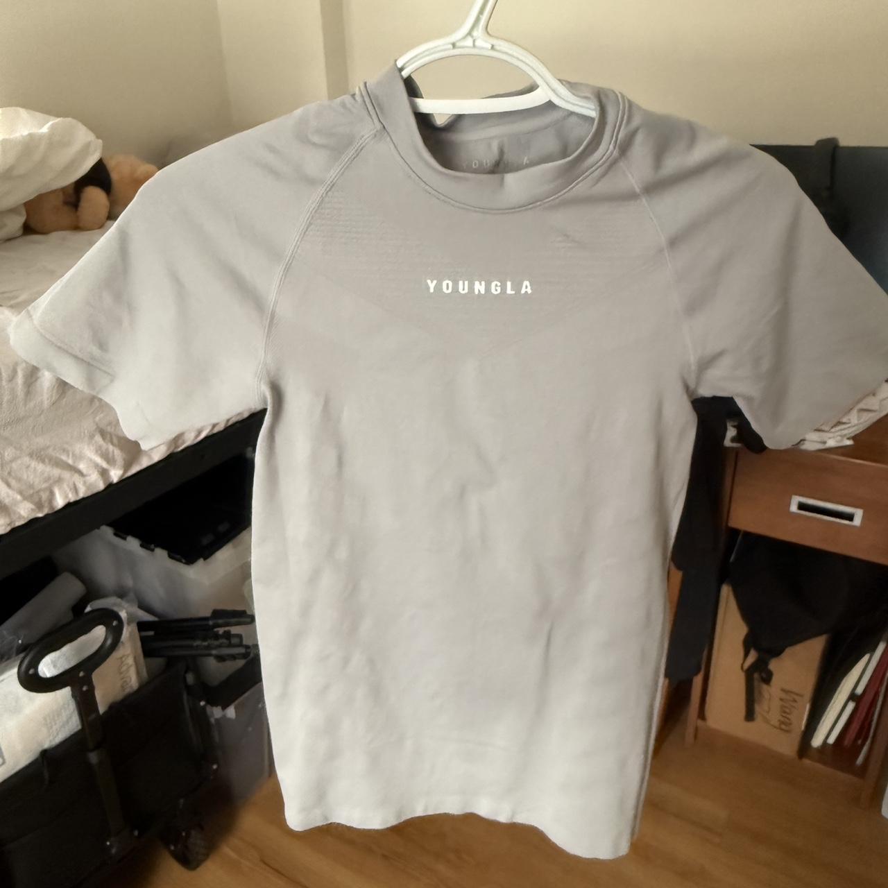 Grey Youngla compression tee #gym #youngla Size S,... | Depop