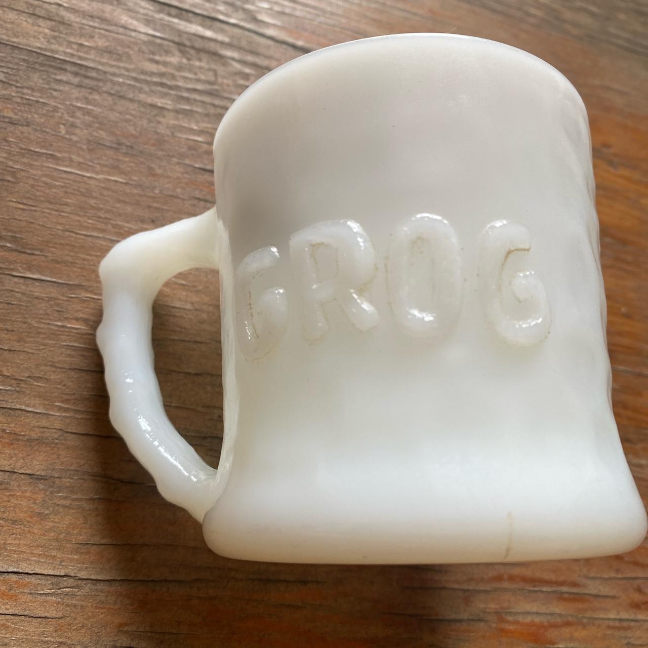Grog character milk glass vintage mug. From BC... - Depop