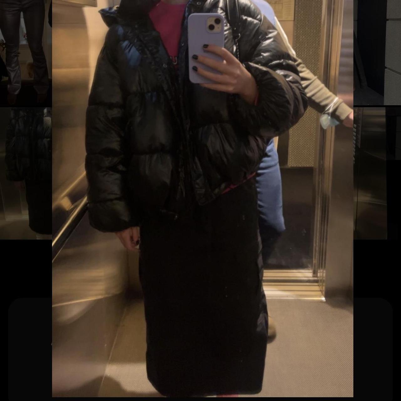 Black maxi cargo skirt worn once - Depop