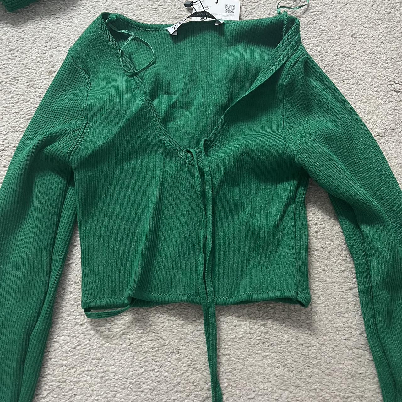 Green cardigan never worn matching skirt also on page - Depop