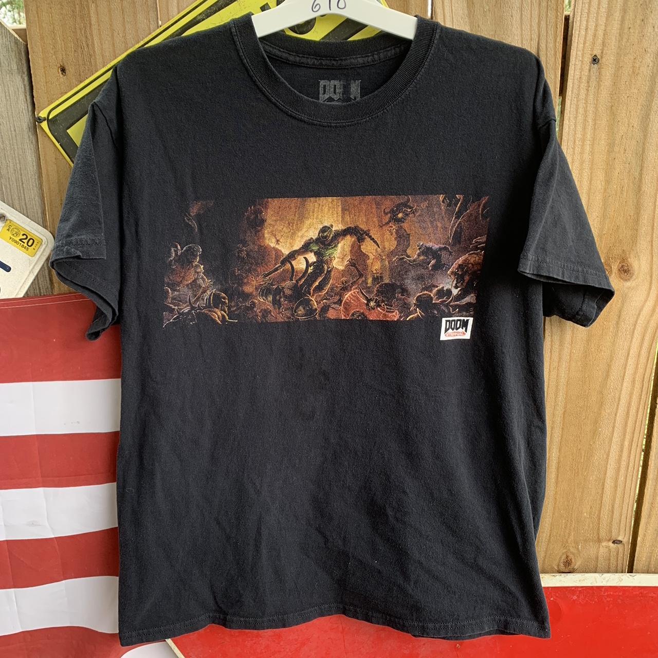 Doom Eternal Game Promo T-shirt Size XL by Bethesda... - Depop