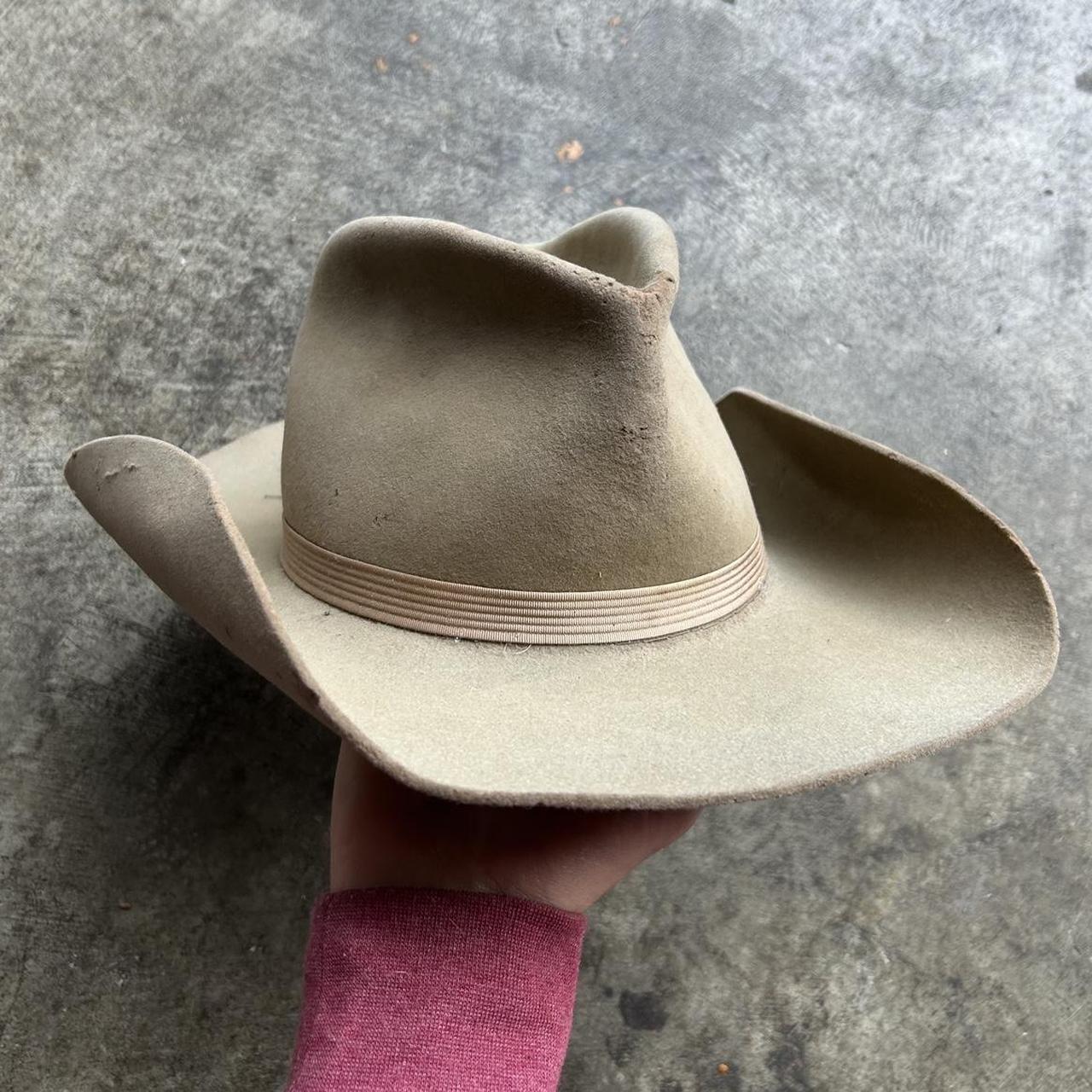 70s vintage felt cowboy hat. Resistol 3x beaver fur... - Depop