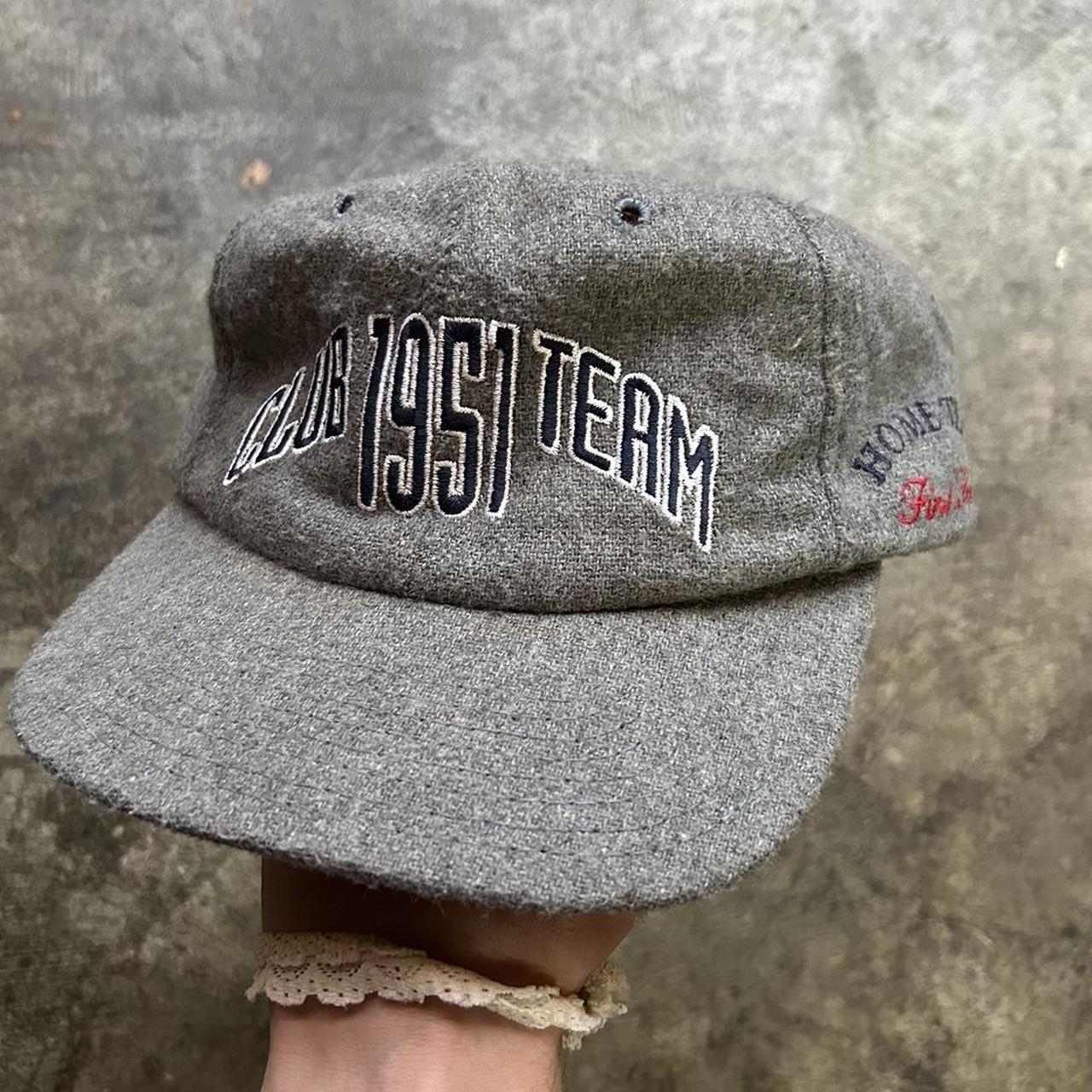 Vintage 90s gap grey wool baseball cap. Embroidered... | Depop