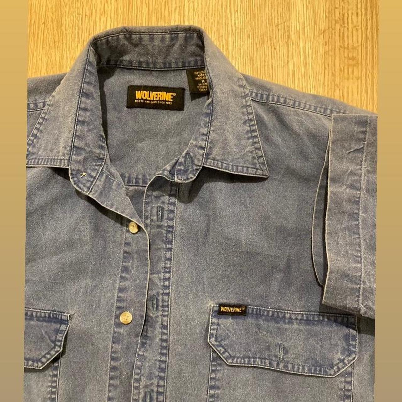 Wolverine Button Up Work Shirt Men's M 23" pit to... - Depop