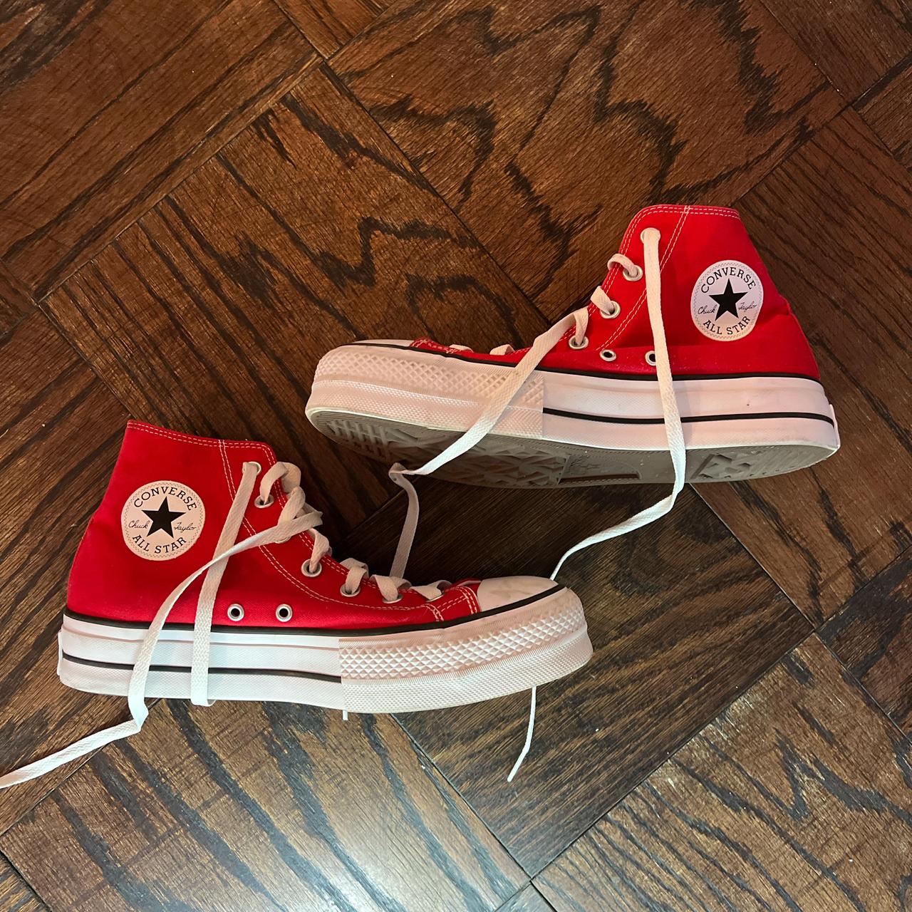 Red Converse All Star high top sneakers (Women’s 10,... - Depop