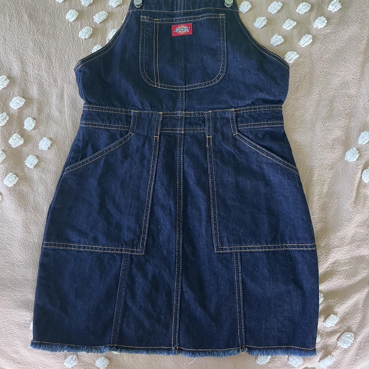 Dickies Women's Navy and Red Dress | Depop