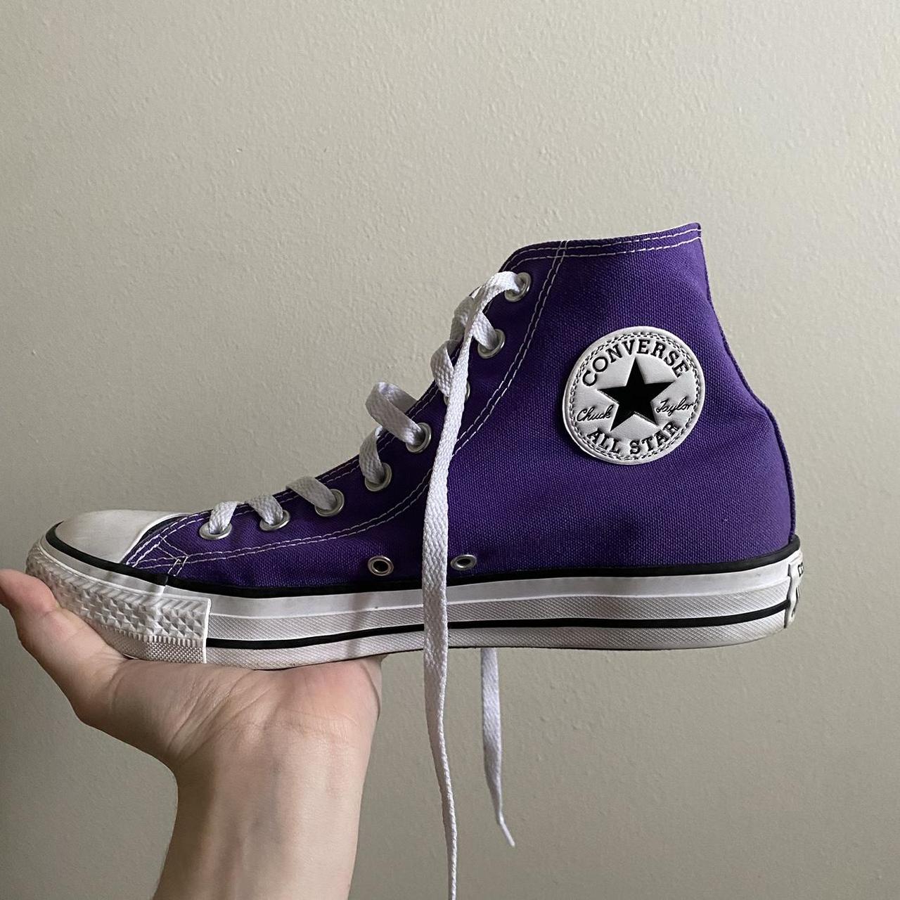 Converse Women's Purple Trainers | Depop