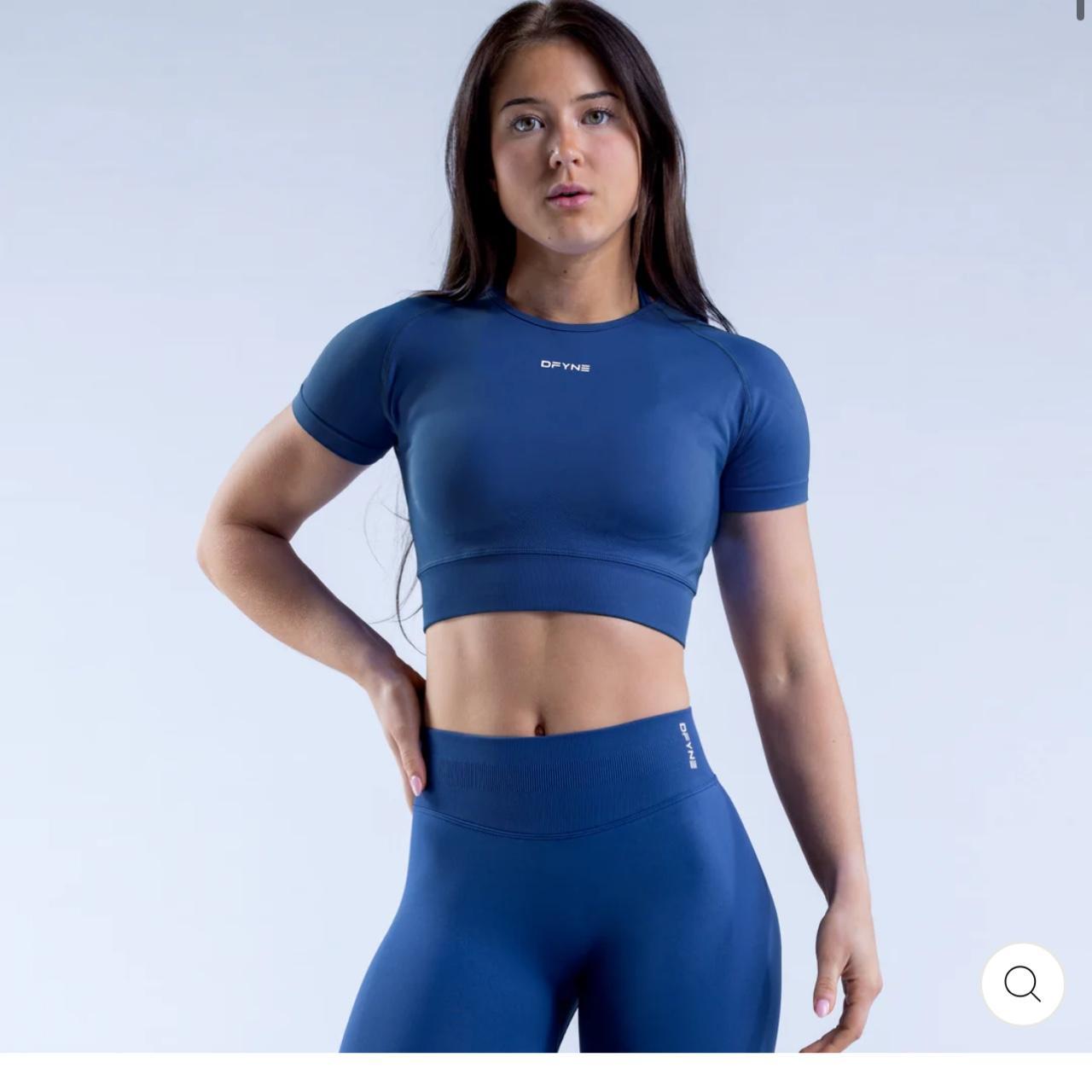 DYFNE impact crop top! Color is deep sea blue! Such... - Depop