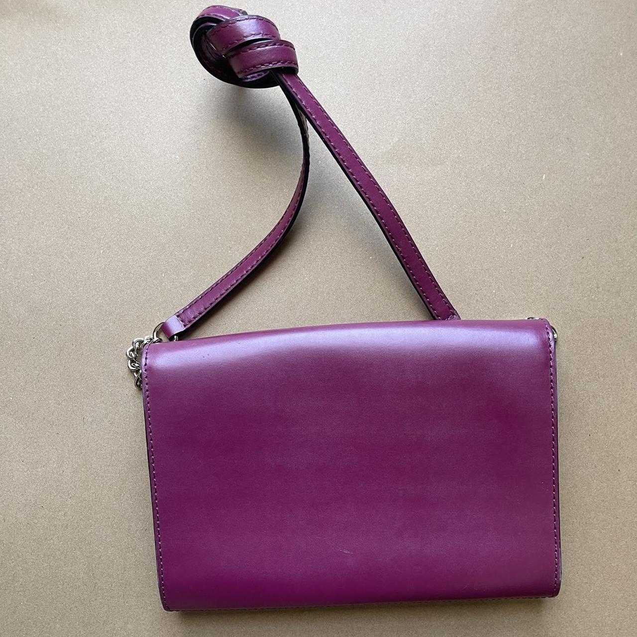 Plum Kate space crossbody with gold hardware and... - Depop