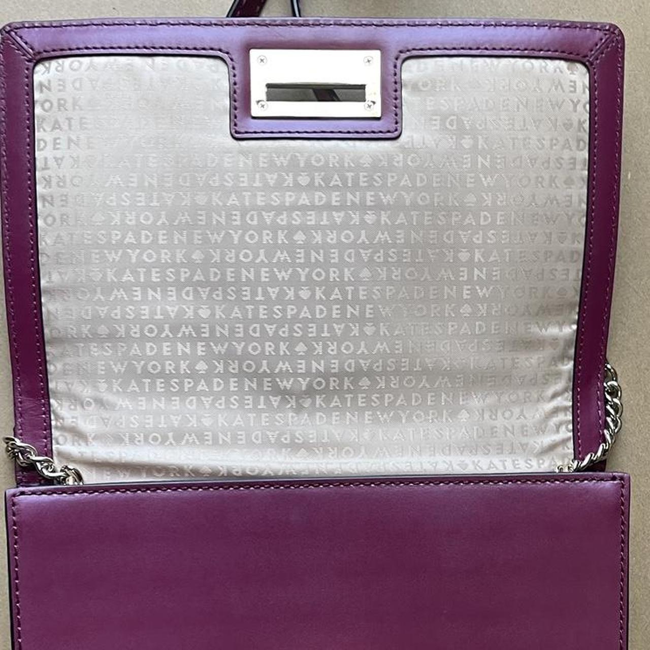 Plum Kate space crossbody with gold hardware and... - Depop