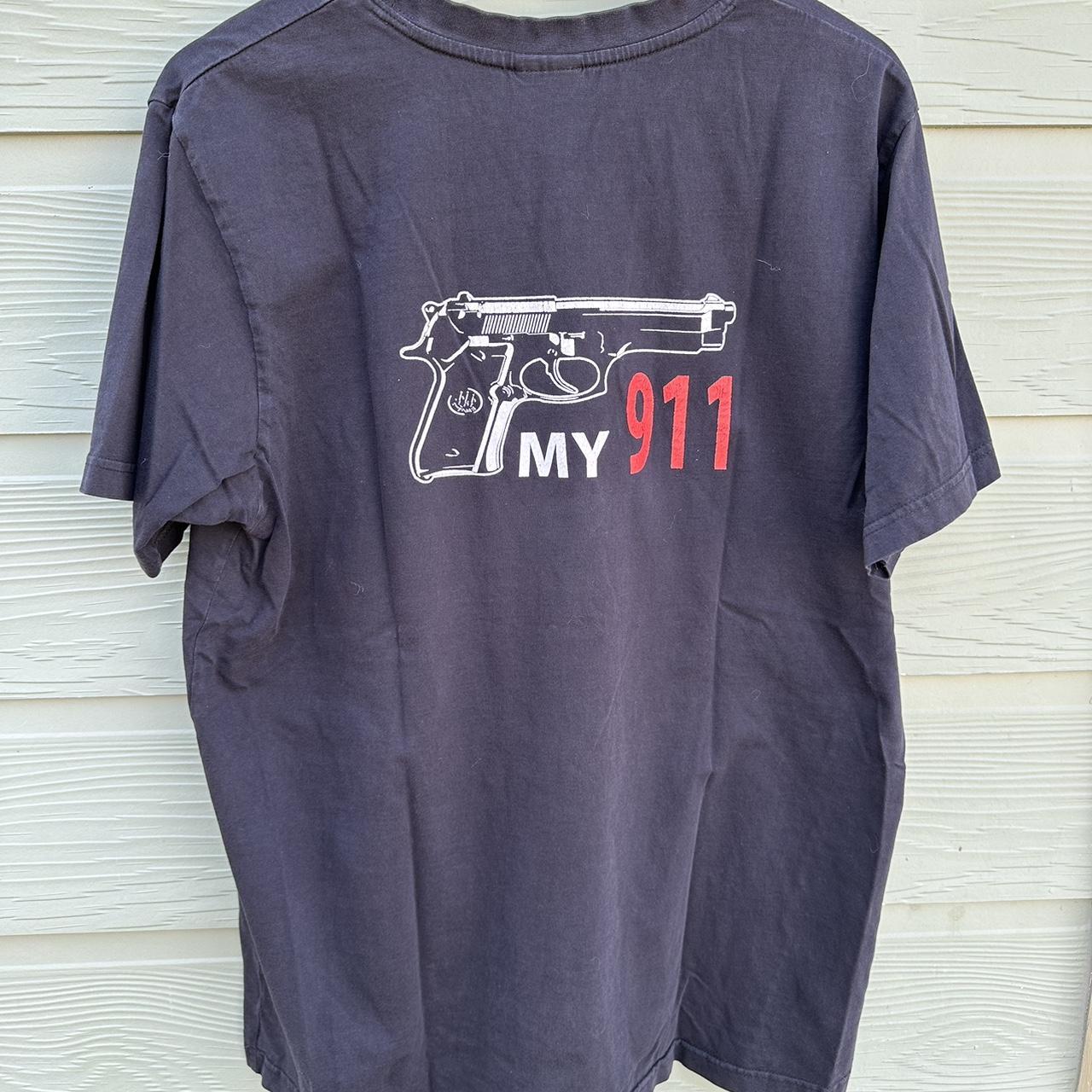Y2K my 911 gun t shirt Flaws will be shown in... - Depop