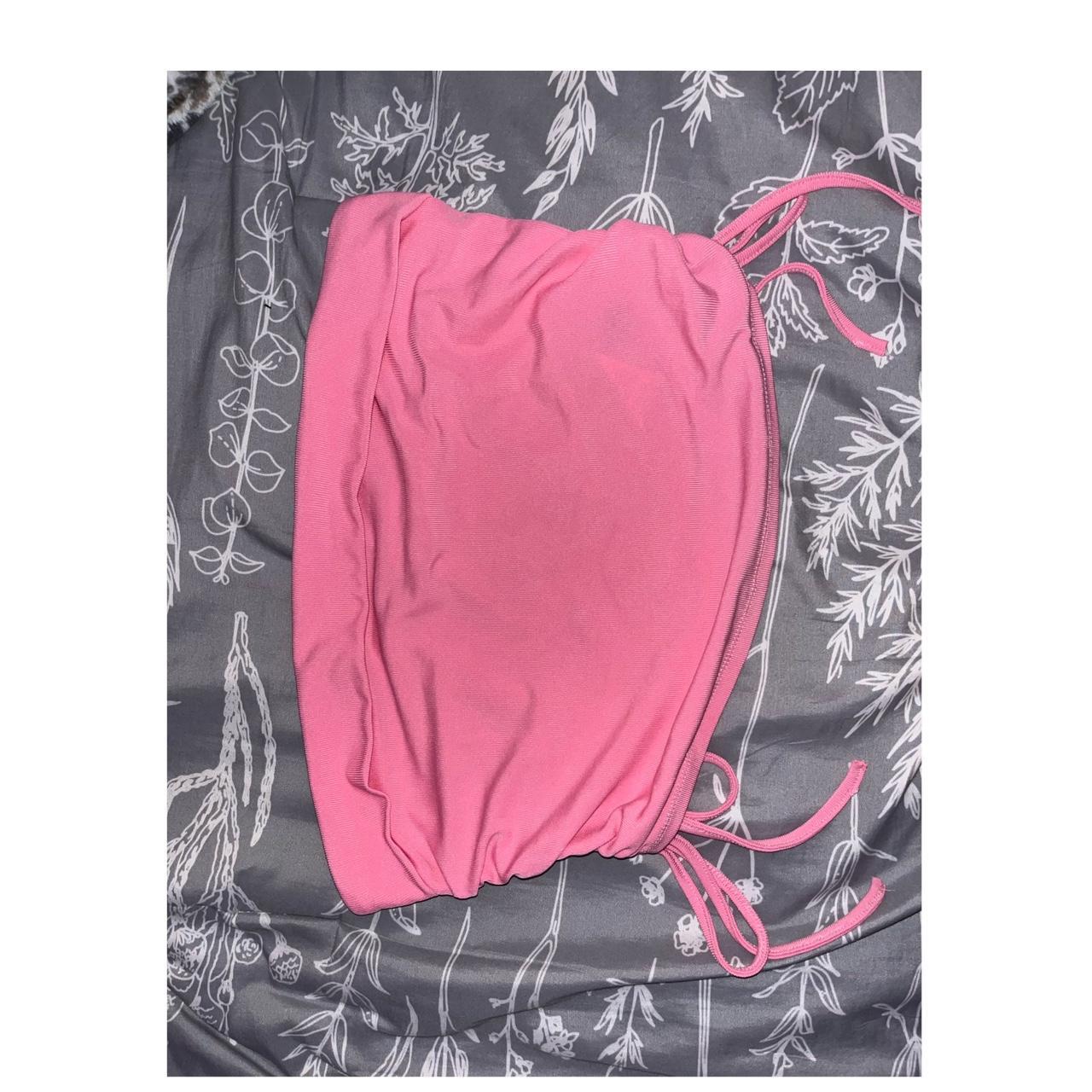 Pink Drawstring side tube top Super cute and... - Depop