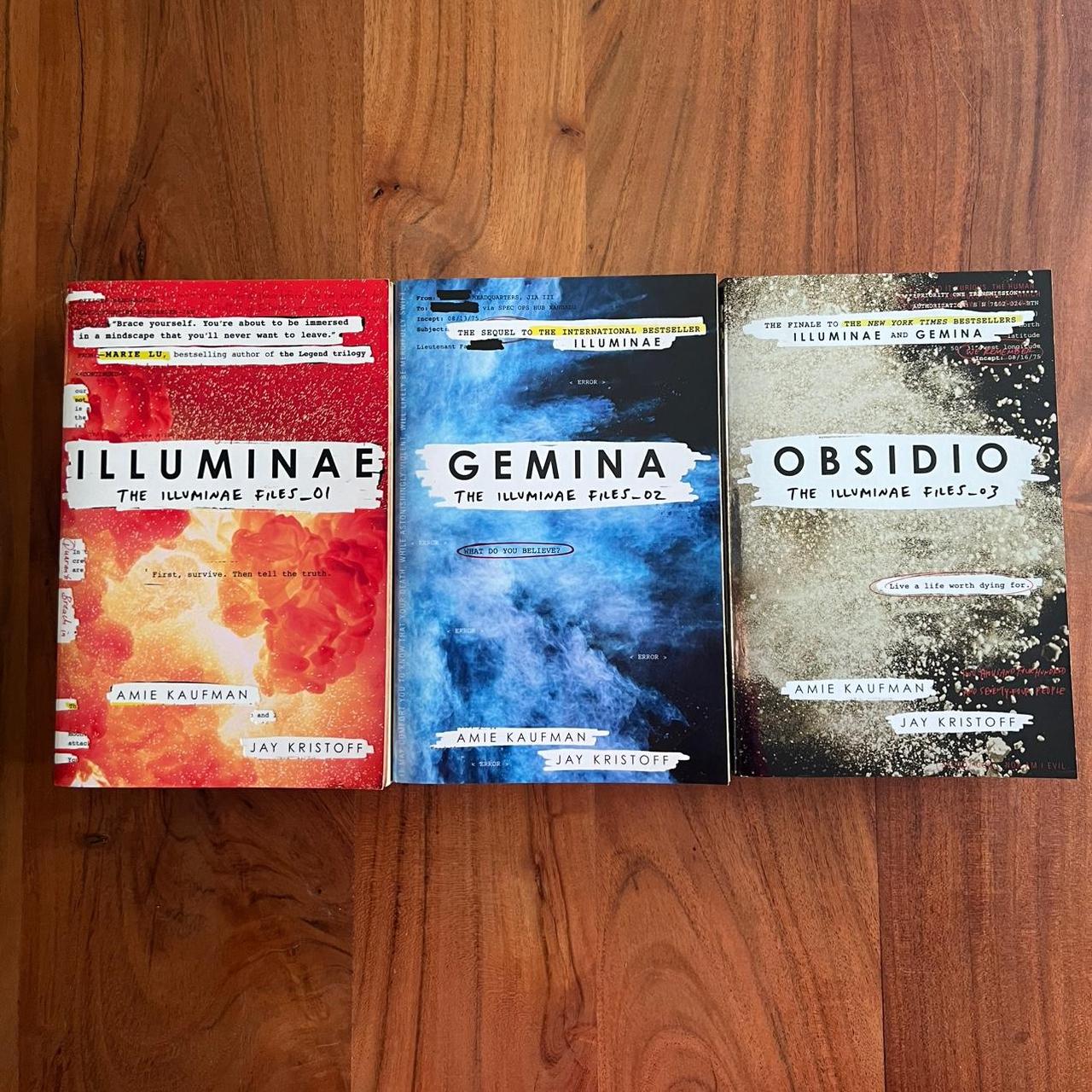 Illuminae, Gemina, and Obsidio trilogy books by Amie... | Depop