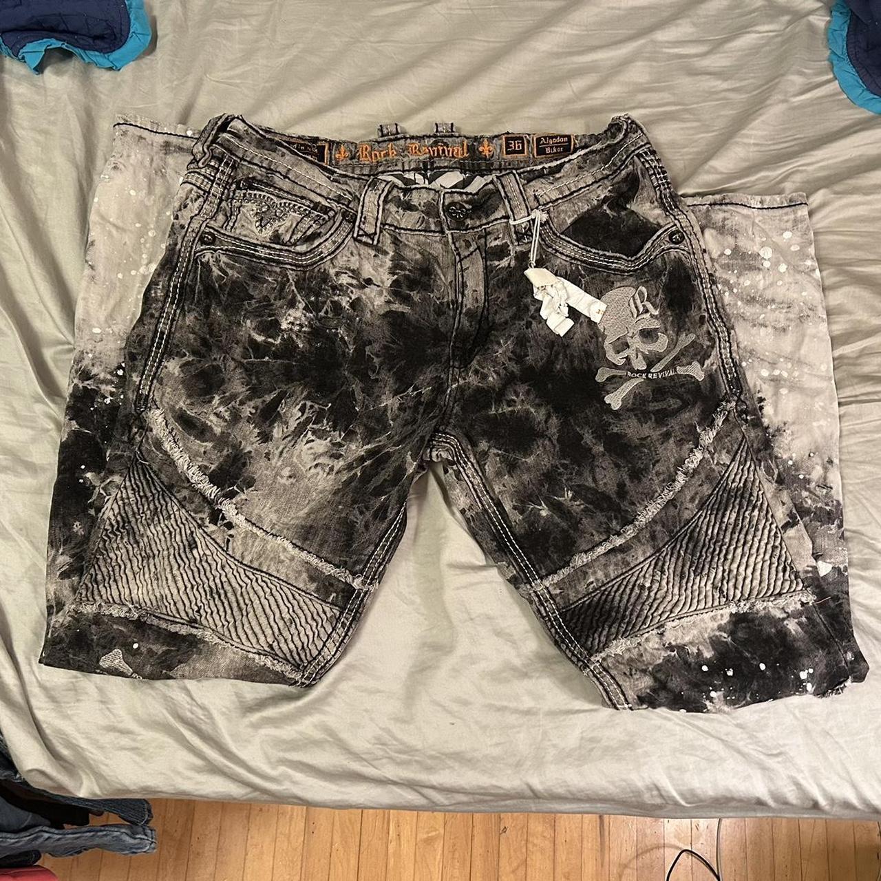 New with tags y2k rock revival acid wash paint... - Depop