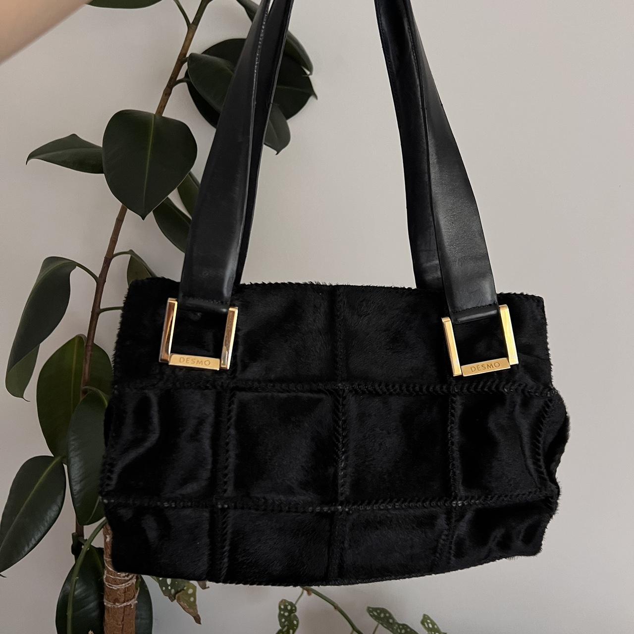 Desmo Vintage Italian Black Leather Bag... | Depop