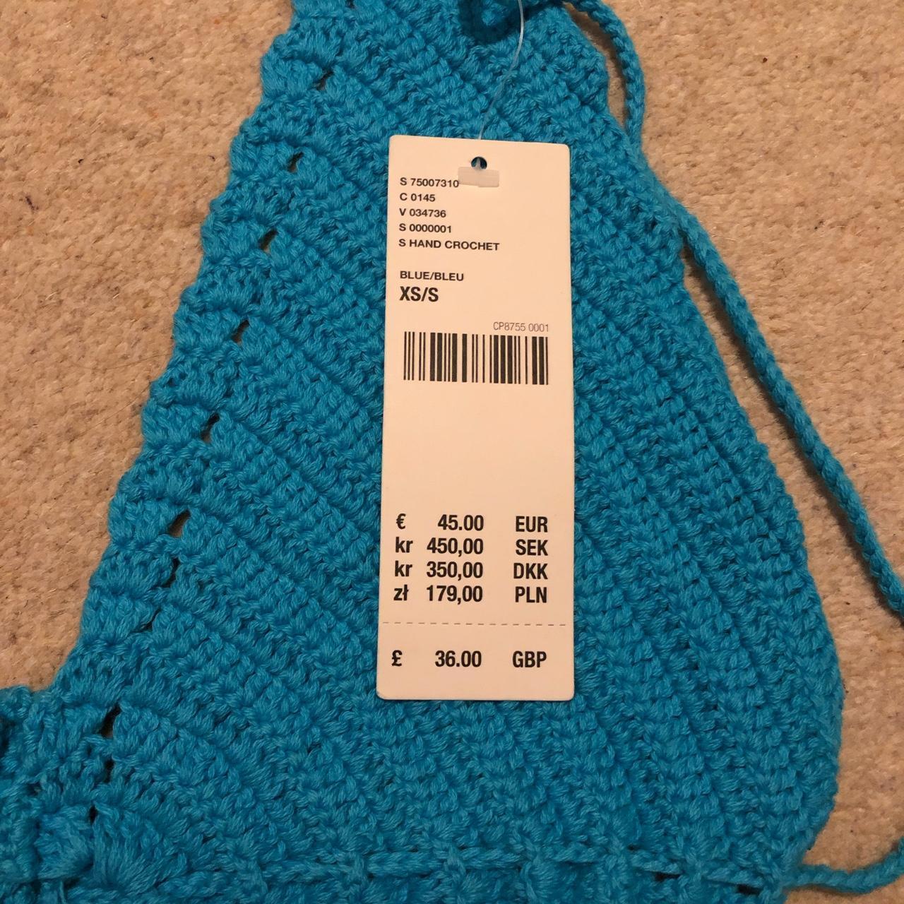 Gorgeous blue crochet butterfly top Perfect for... | Depop