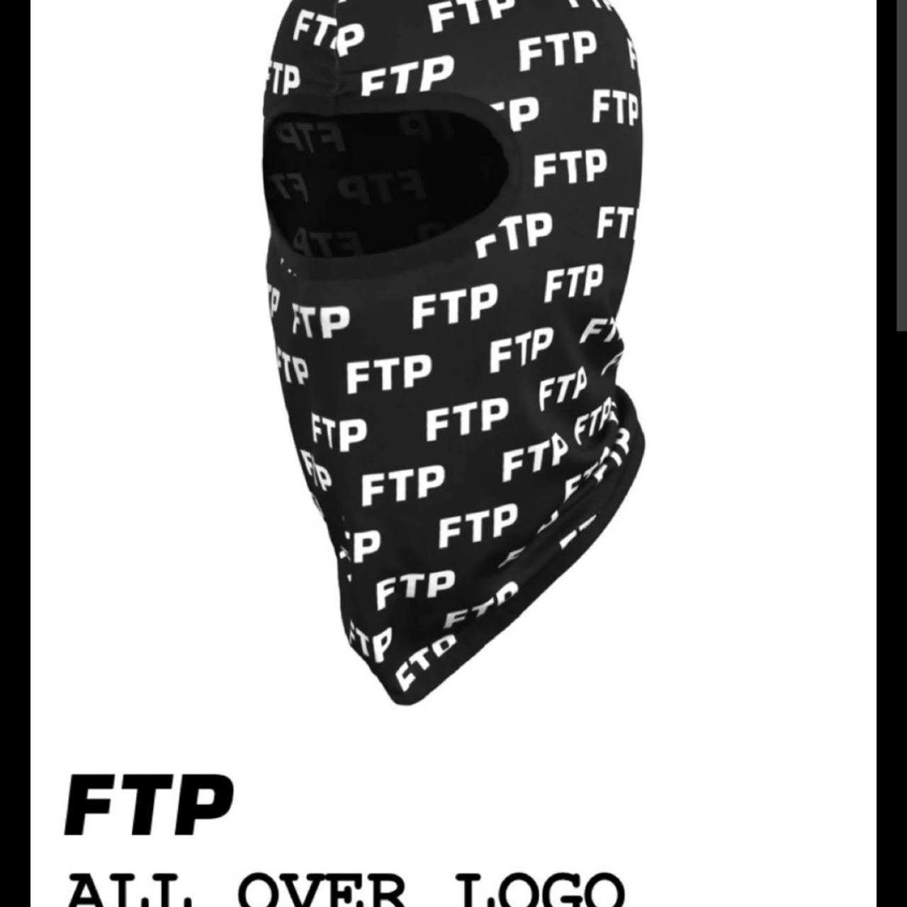 Ftp All Over Logo Ski Mask NEW and never has been used - Depop