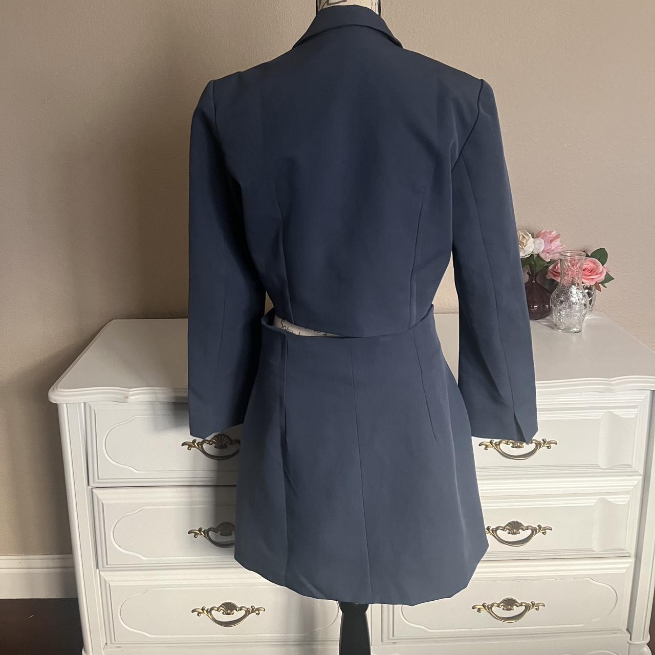 SHEIN BLUE SKIRT AND BLAZER SET In excellent... - Depop